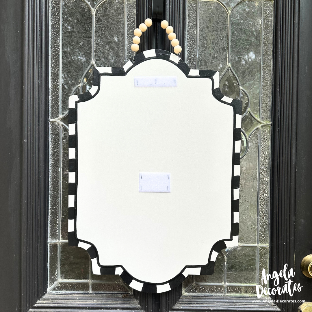 Black & White Border Marquee Door Hanger Base – Angela Decorates