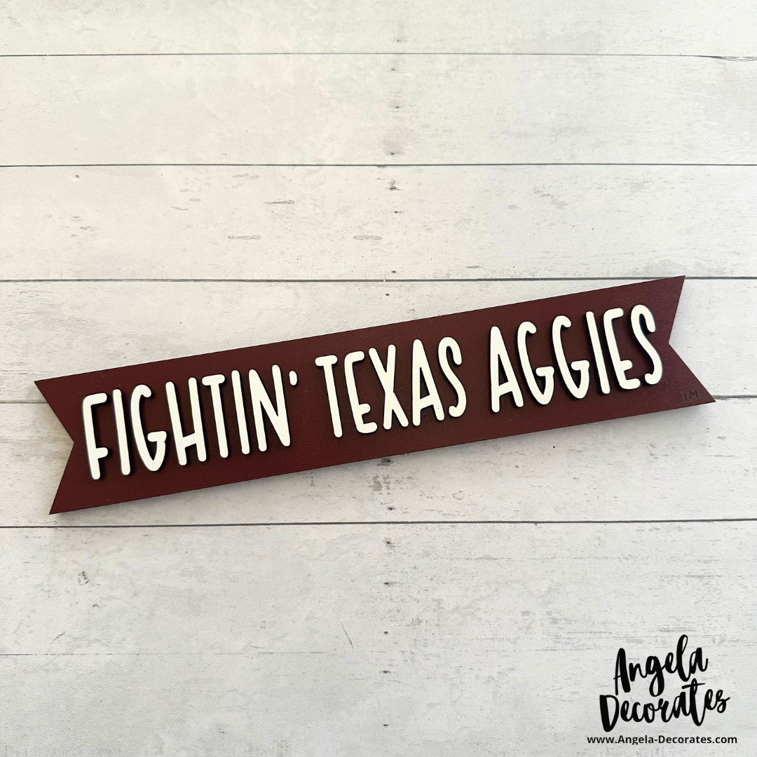 Fightin' Texas Aggies MINI Banner – Angela Decorates