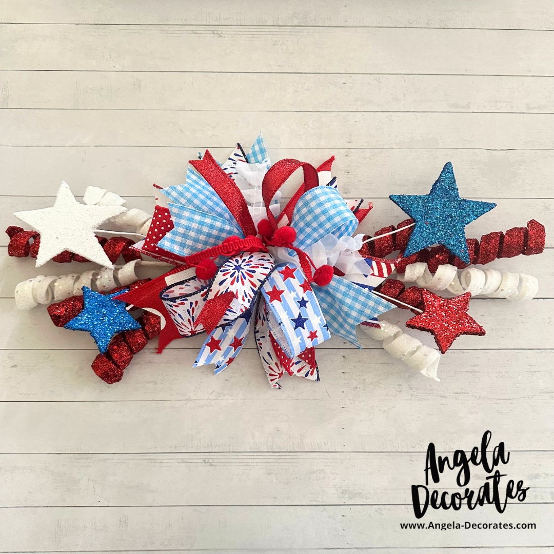 Fourth & Fireworks Swag – Angela Decorates