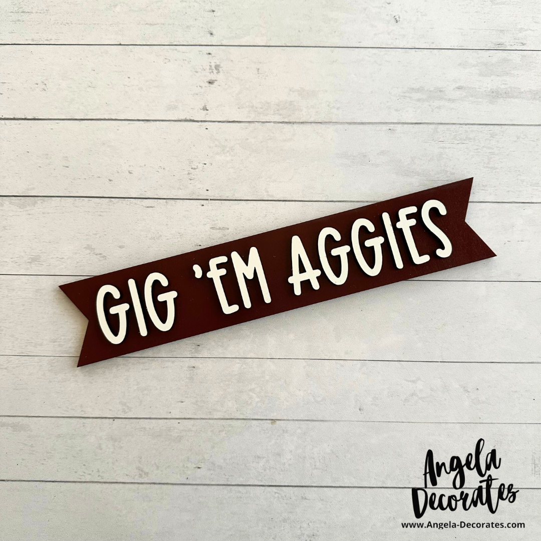 MINI Gig 'Em Aggies Banner – Angela Decorates