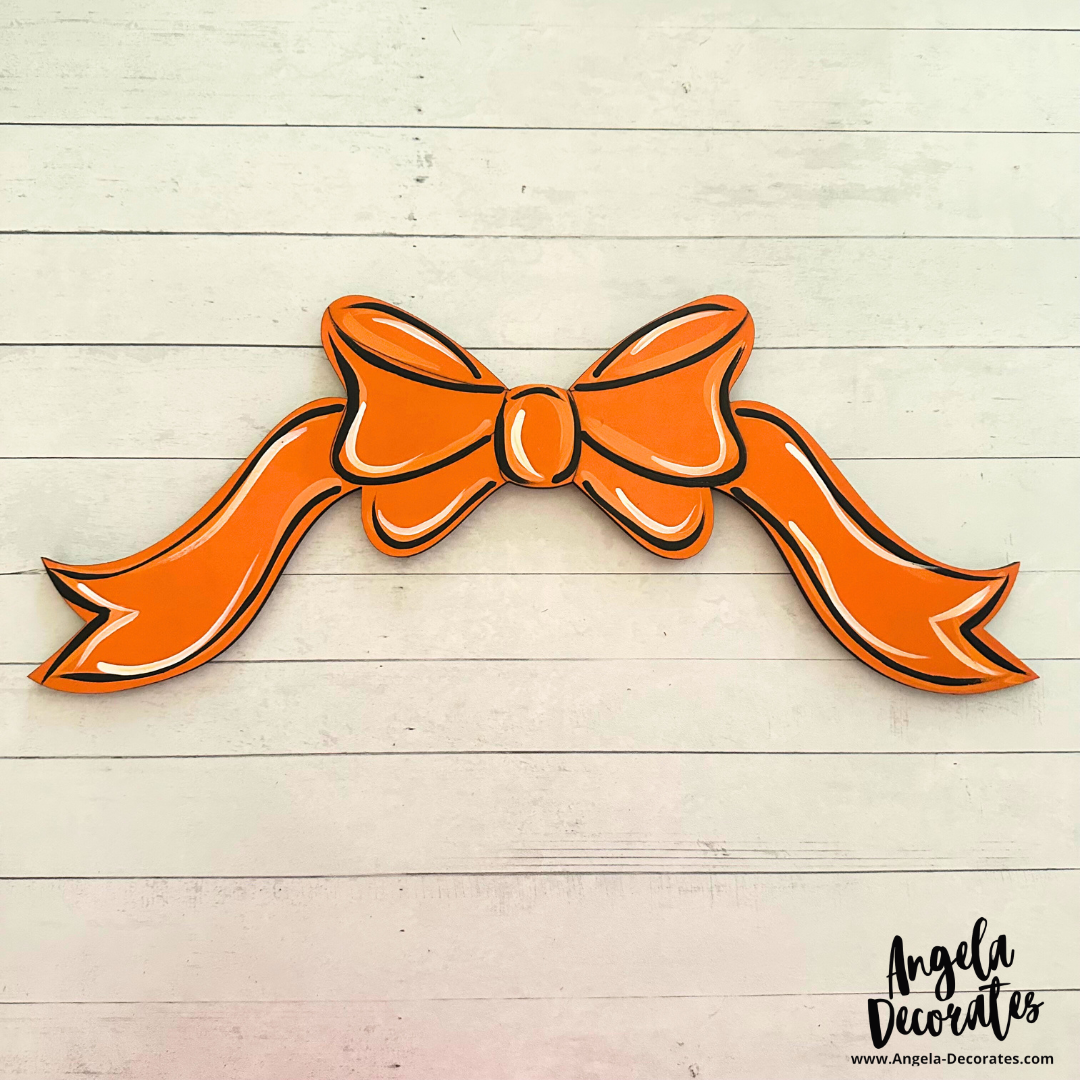 Bow Banner - Orange – Angela Decorates