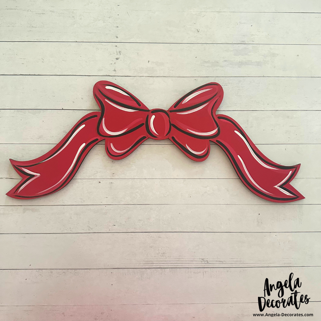 Bow Banner - Red – Angela Decorates